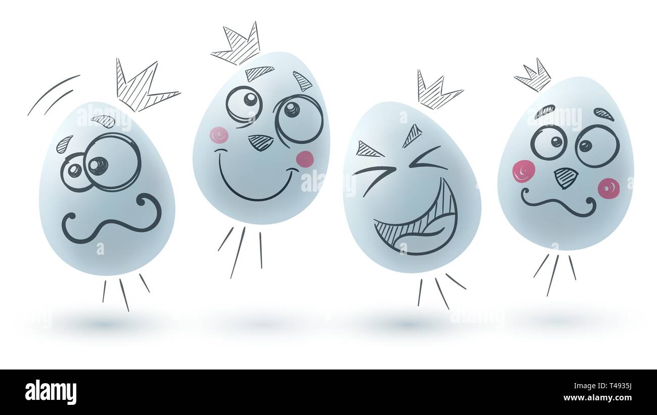 Three blue eggs Stock Vector Images - Alamy