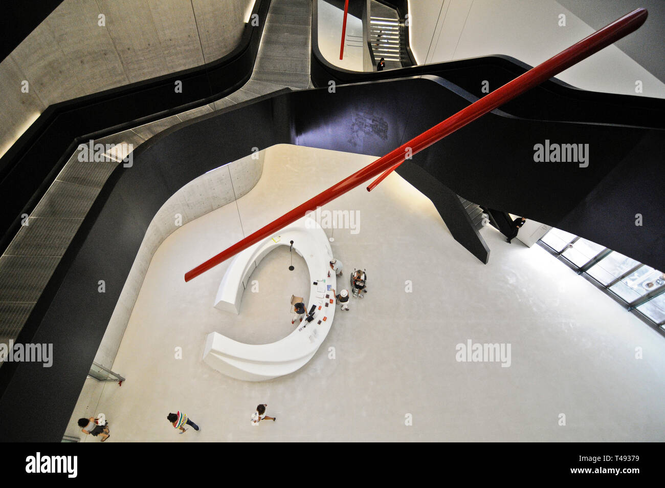 Maxxi museum (interior), Rome. By Zaha Hadid Stock Photo - Alamy