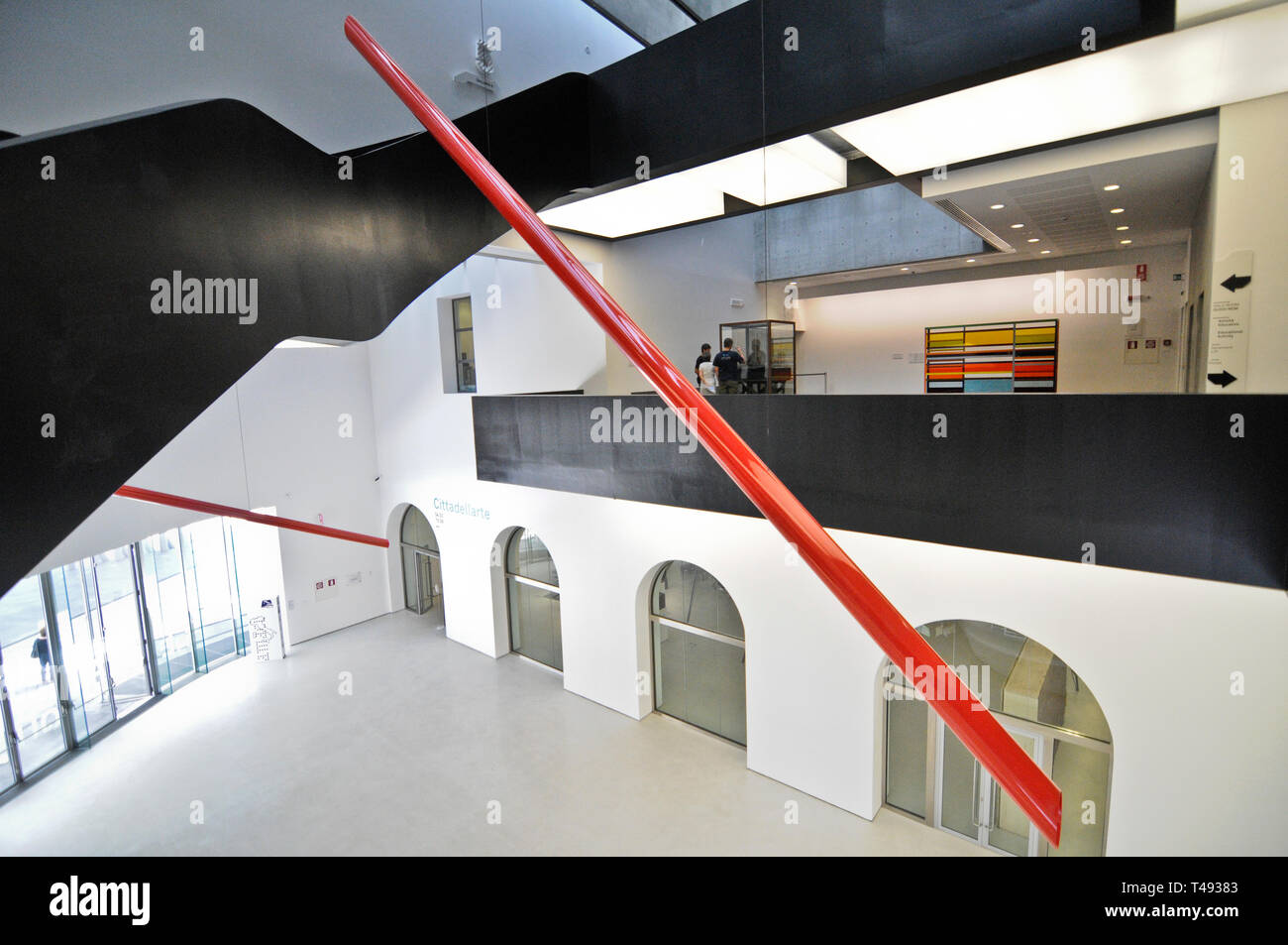 Maxxi museum (interior), Rome. By Zaha Hadid Stock Photo - Alamy