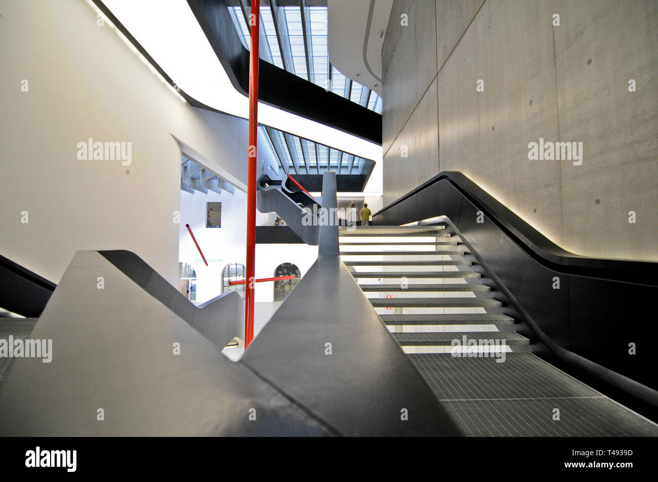 Maxxi museum (interior), Rome. By Zaha Hadid Stock Photo - Alamy