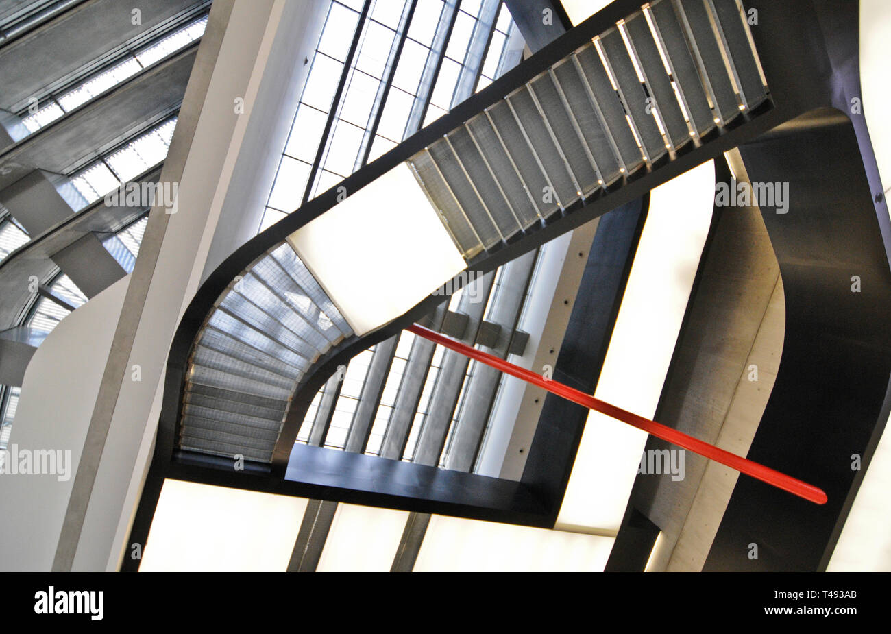 Maxxi museum (interior), Rome. By Zaha Hadid Stock Photo - Alamy