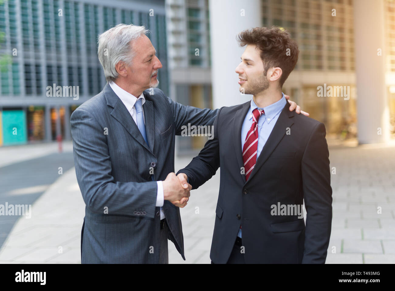 Walking handshake hi-res stock photography and images - Alamy