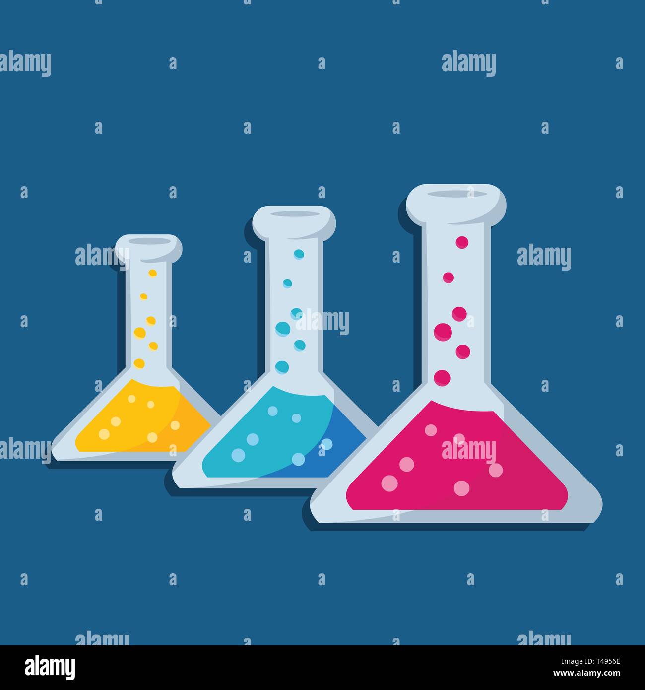 three chemical lab flask vector illustration Stock Vector Image & Art ...