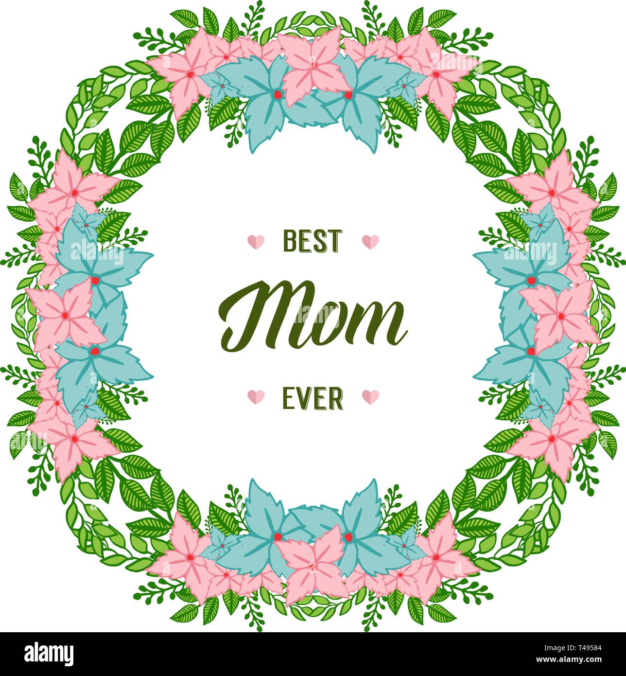 Vector illustration various crowd colorful flower frame for template ...