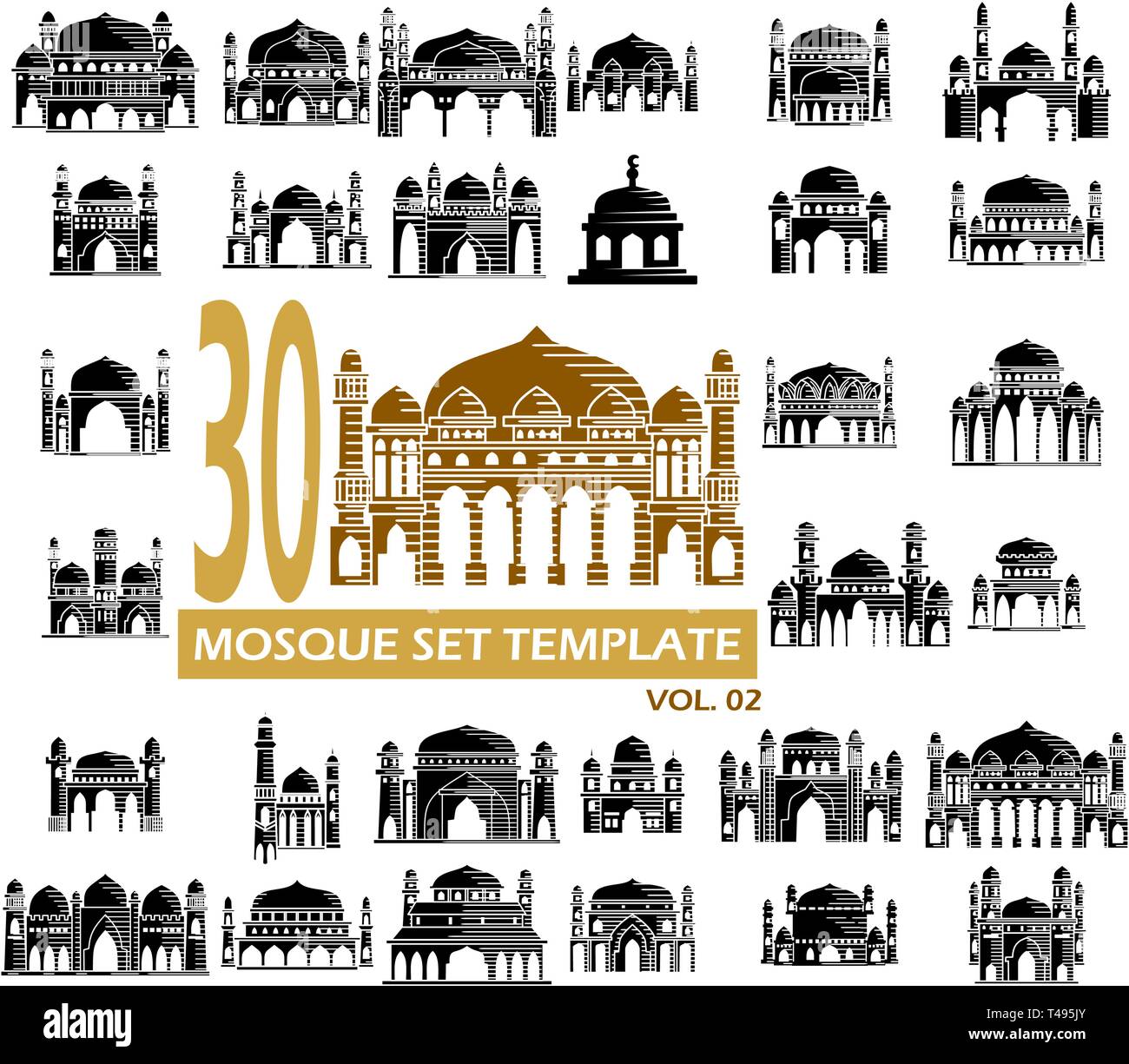 Mosque minaret vector sketch hi-res stock photography and images - Alamy