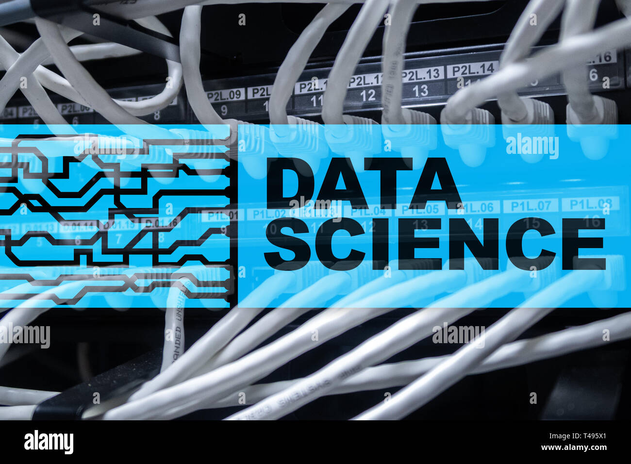 Data Science Artificial Intelligence Concept. Futuristic Supercomputer ...