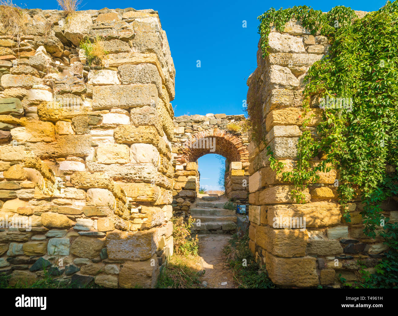 Roman ruins of Histria citadel in commune of Istria, Dobrogea landmark ...