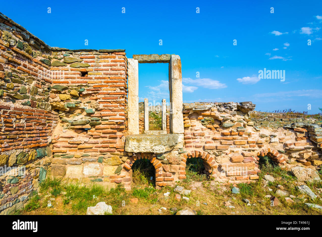 Roman ruins of Histria citadel in commune of Istria, Dobrogea landmark ...