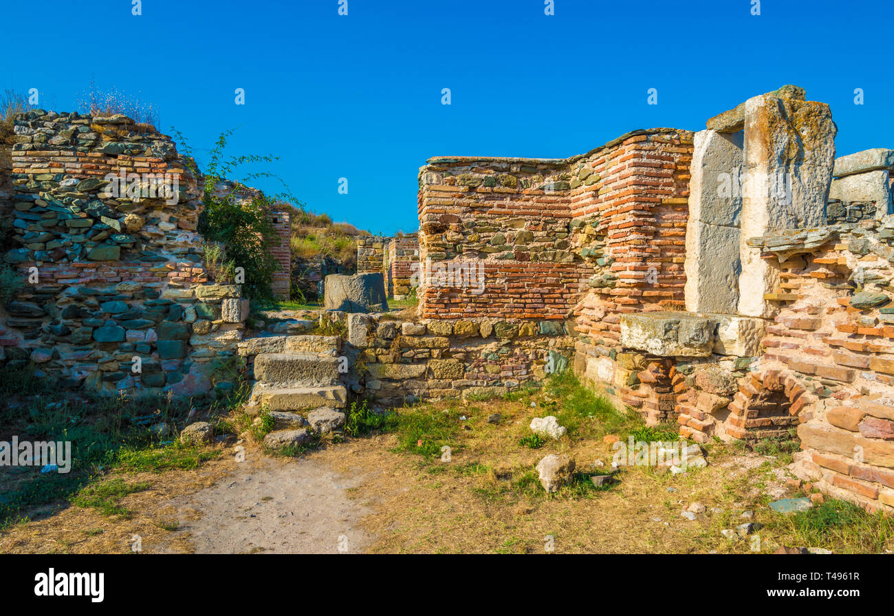 Roman ruins of Histria citadel in commune of Istria, Dobrogea landmark ...