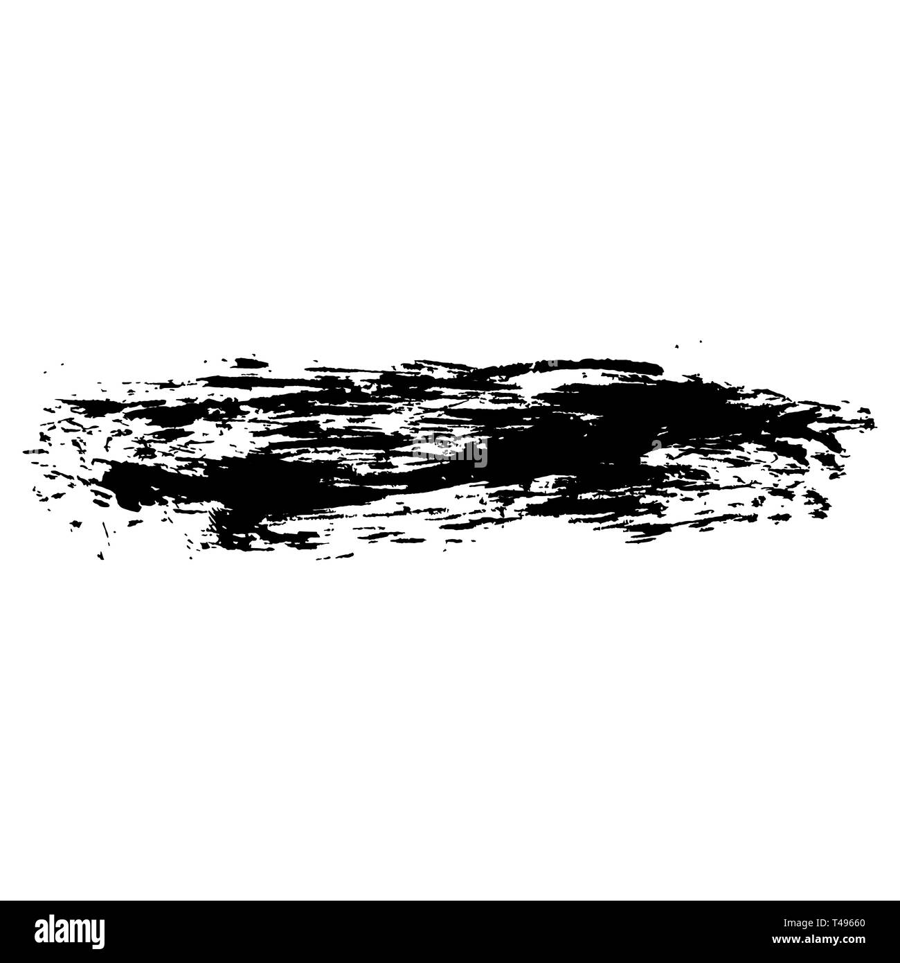 Black ink vector brush stroke. Vector illustration. Grunge texture ...