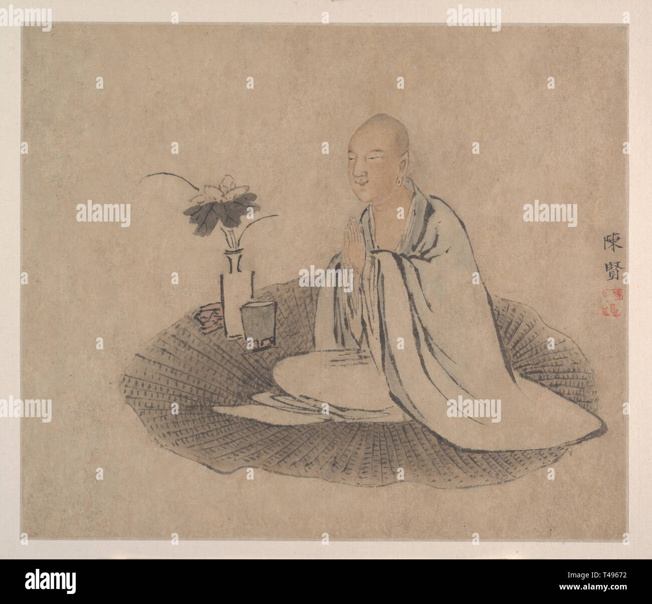 "The Sixteen Arhats Album" is the late Ming Dynasty painter Chen Xian ...
