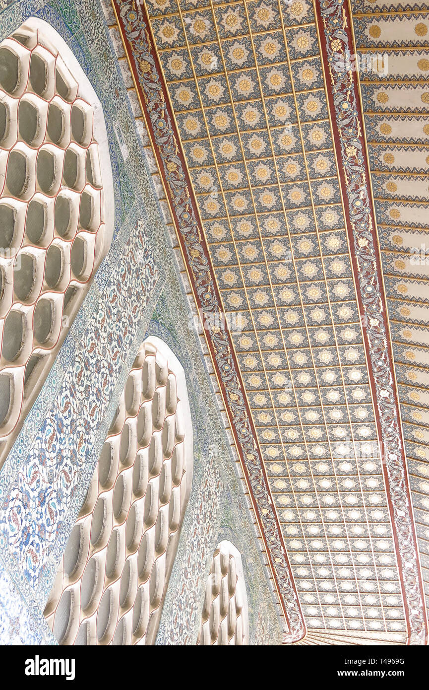 Courtyard at the Topkapi Palace, Istanbul, Turkey. Topkapi Palace was ...