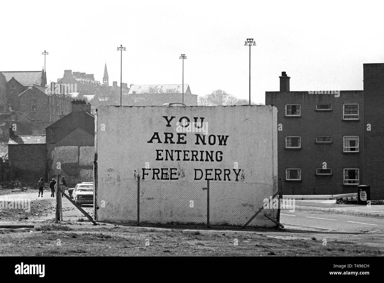 Now entering free derry gable Black and White Stock Photos & Images - Alamy