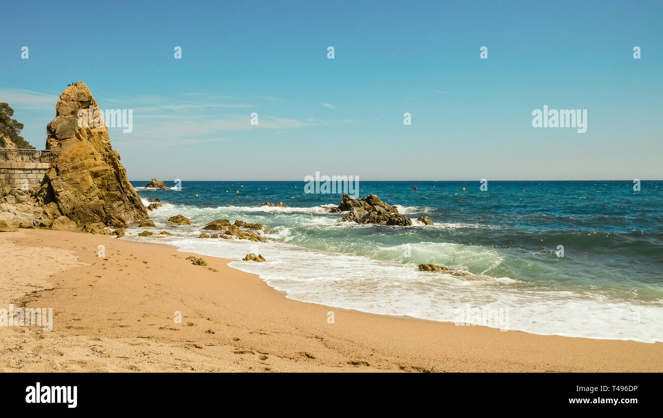 Amazing view on the sea at Spanish seacoast Stock Photo - Alamy