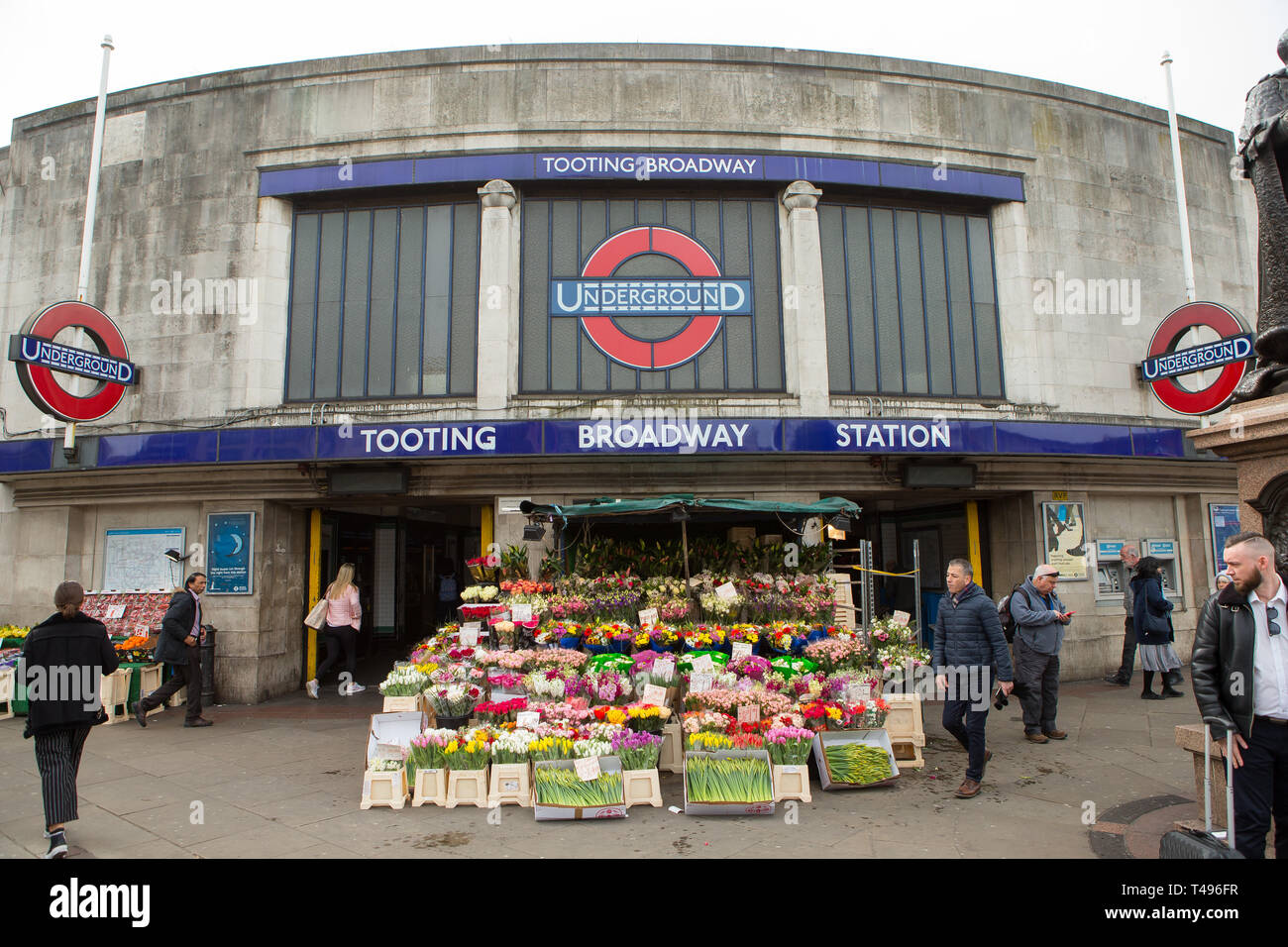 Flower Stall Outside Tooting Broadway Underground Station Tooting High
