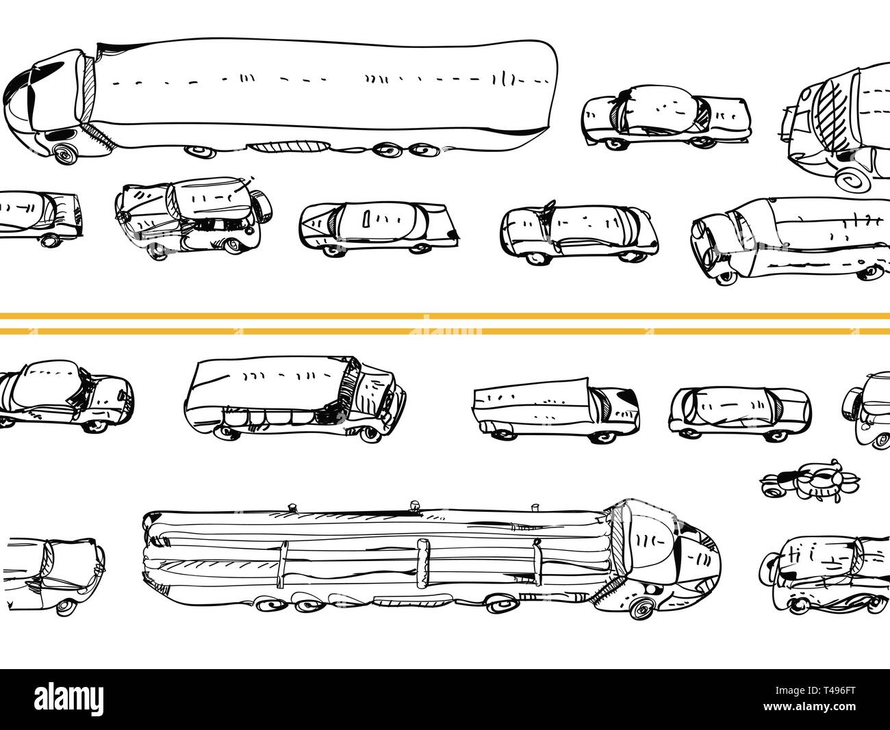 Traffic cars vehicles Stock Vector Images - Alamy