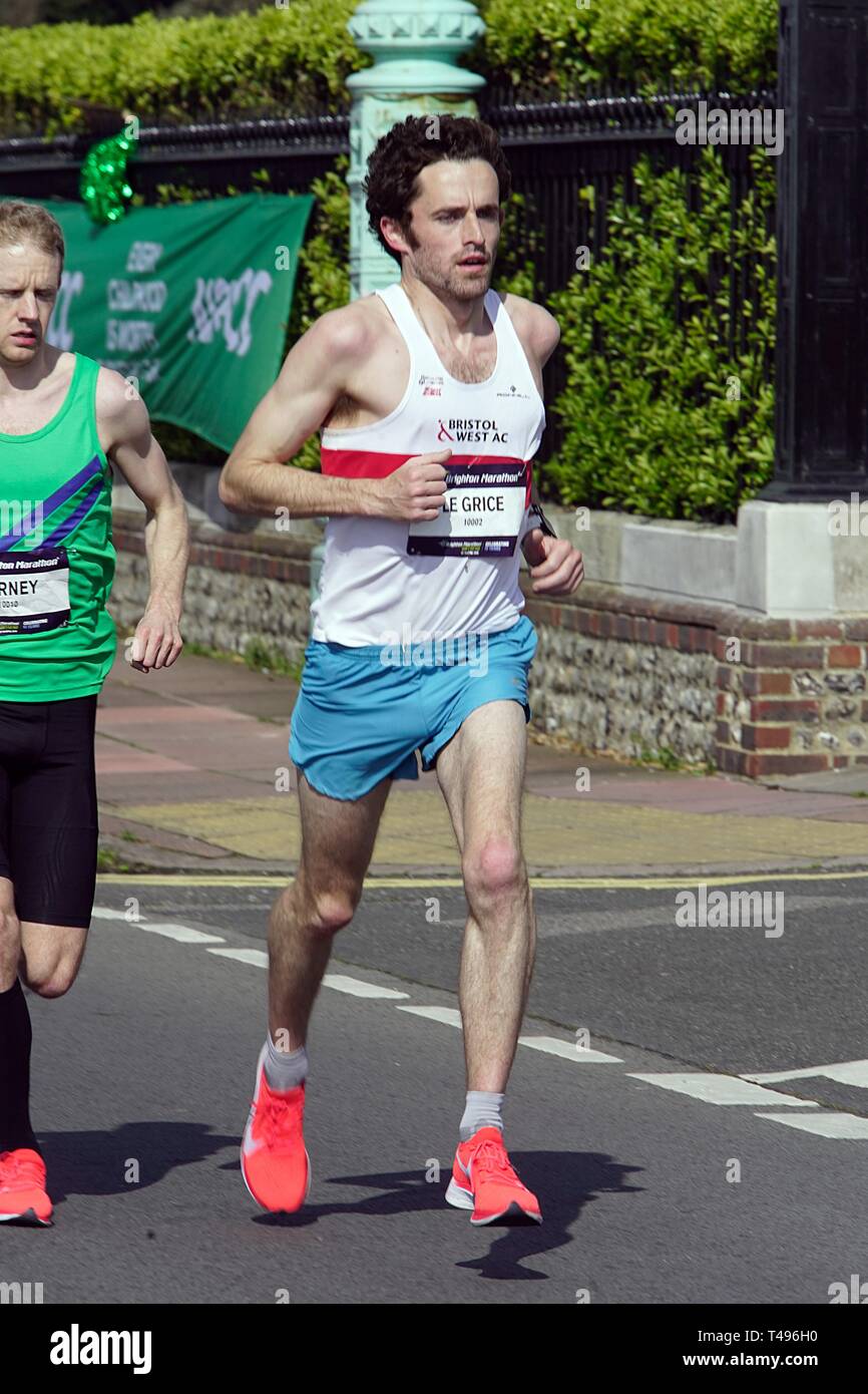 Brighton ,England UK April 14th 2019. Peter Le Grice, Wins the tenth ...