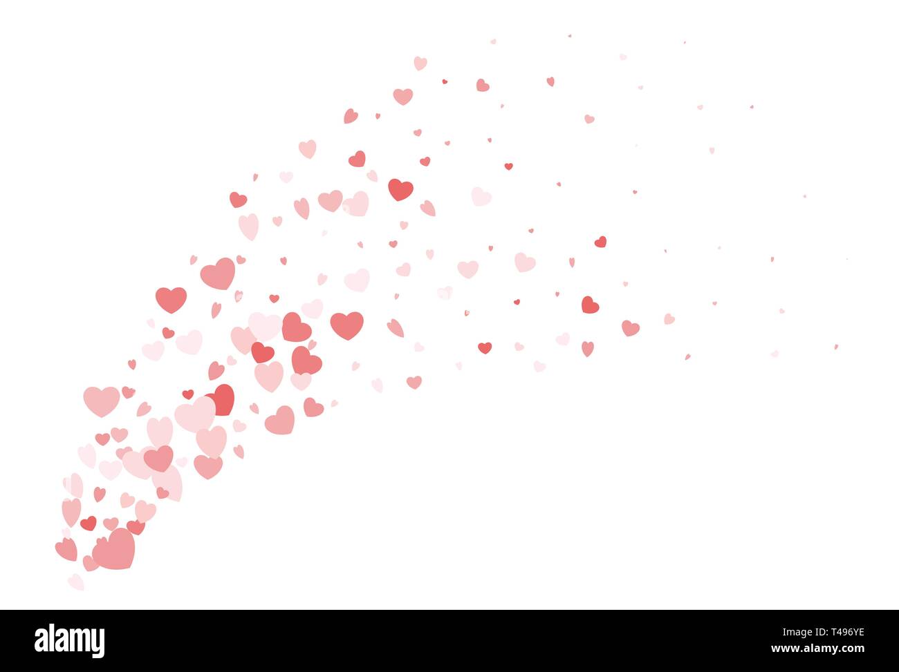 Valentine day design trail element with hearts. Vector illustration ...