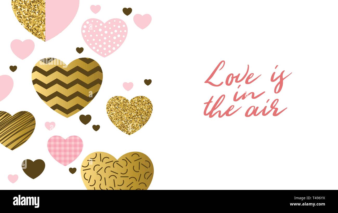 Valentine day design template for greeting card or banner with ...