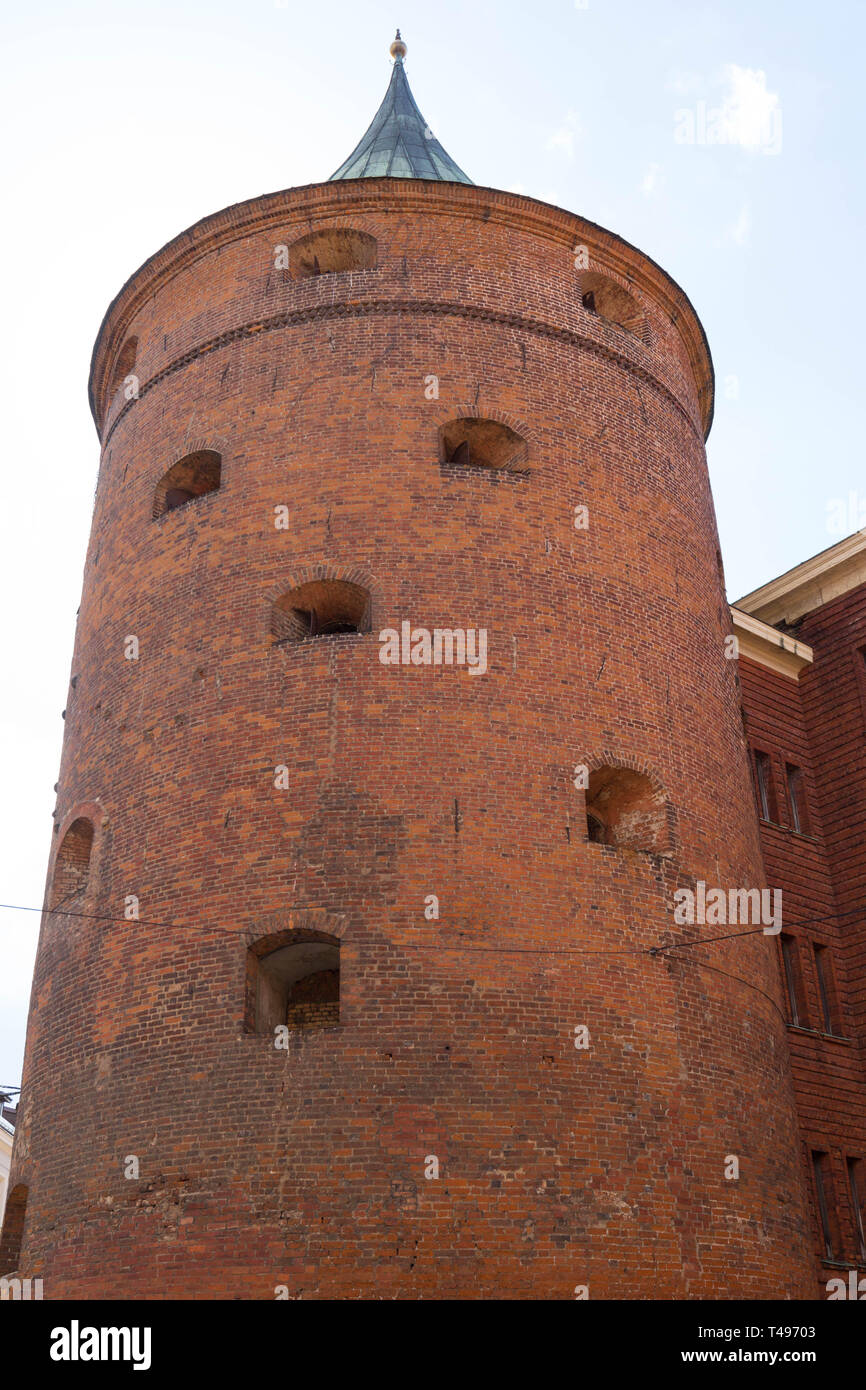 Powder Tower in Riga, Latvia. Since 1940 included to the structure of ...