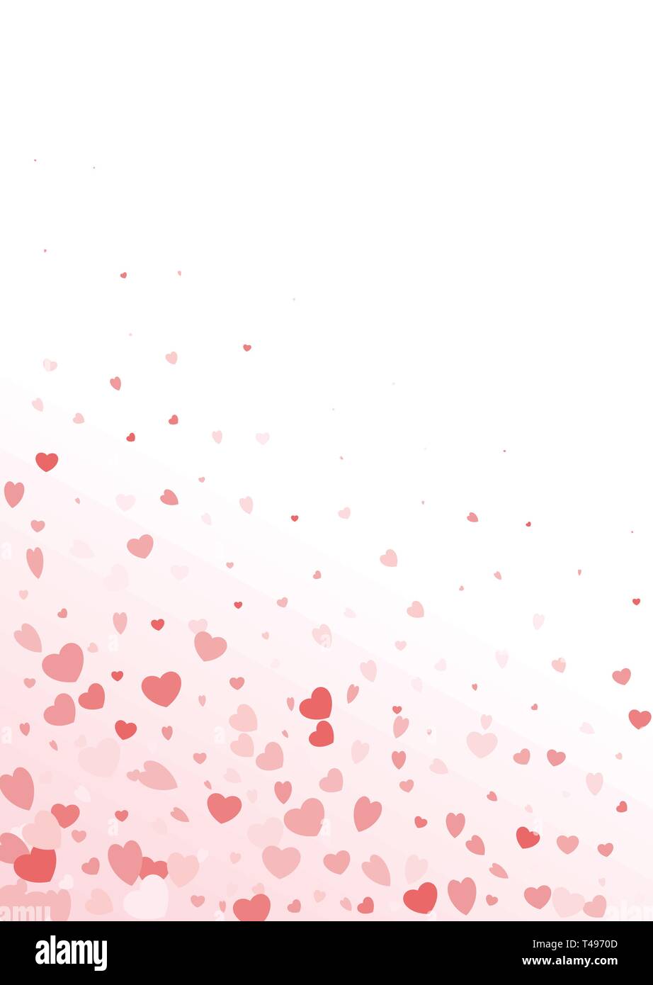 Valentine day border design template for greeting card or banner with ...