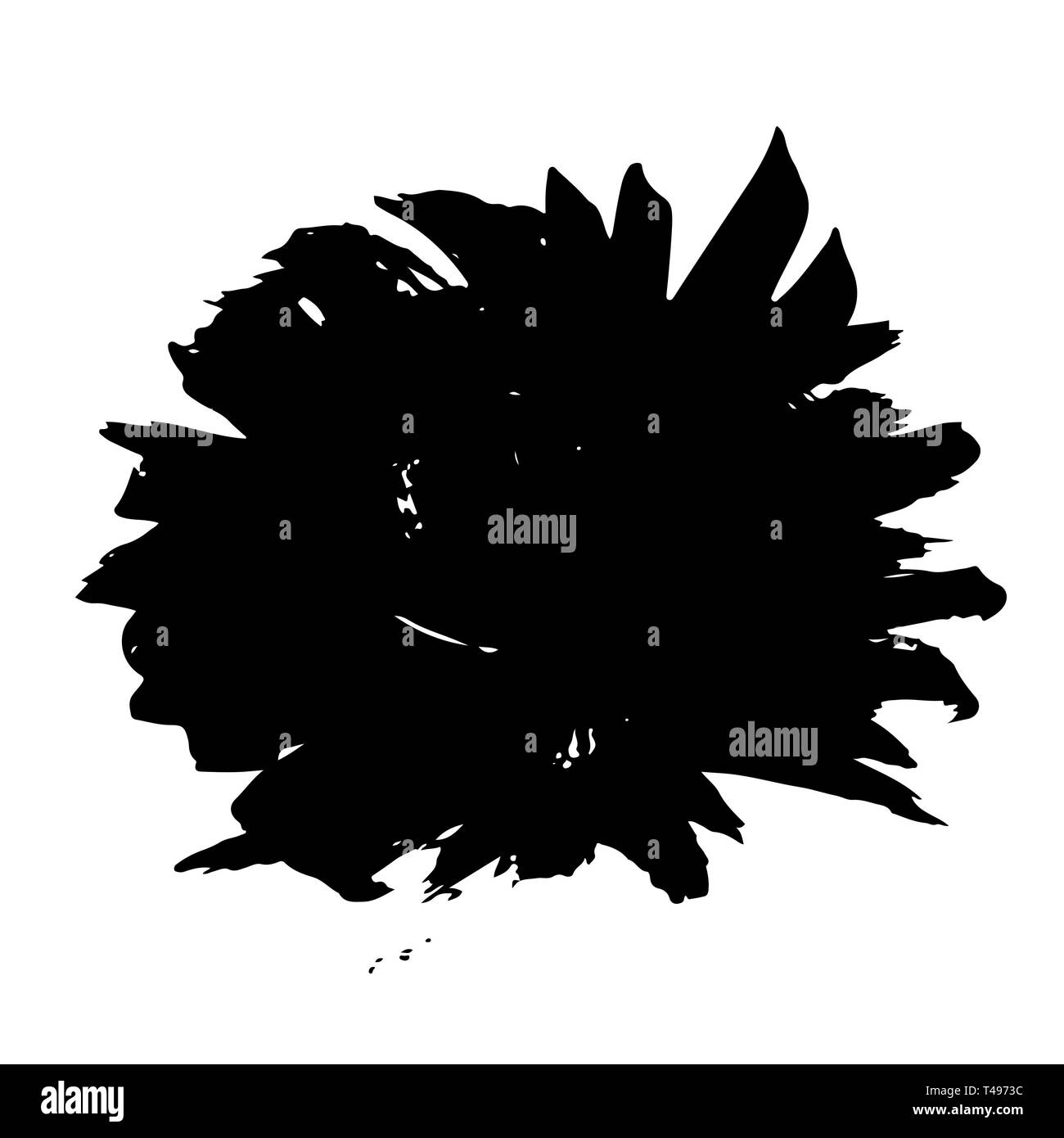 Abstract hand drawn ink dry brush banner. Vector illustration Stock ...