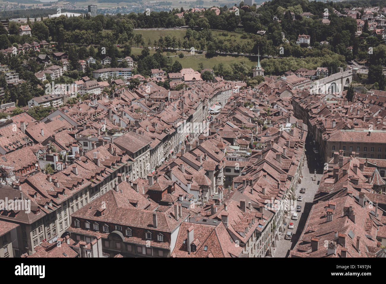 Aerial panorama bern city sunny hi-res stock photography and images - Alamy