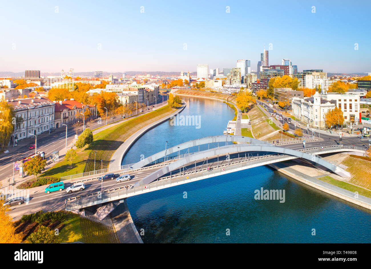 Aerial view of Vilnius city, Lithuania Stock Photo - Alamy