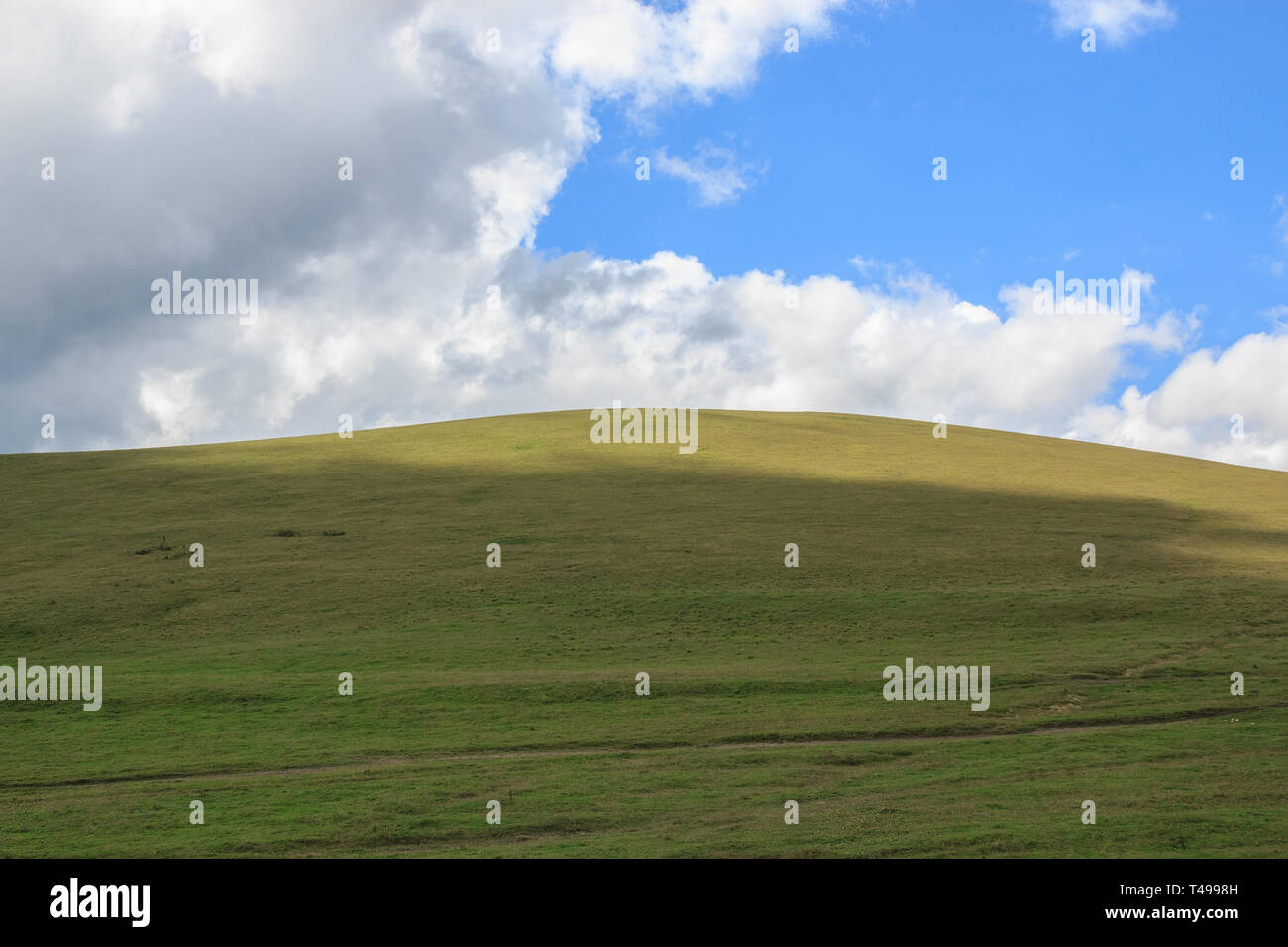 Closeup view mountains and valley scenes in national park Dombai ...