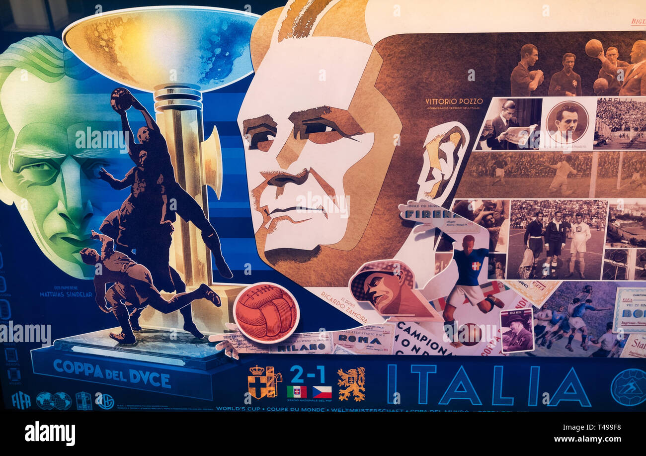 Zurich, Switzerland - June 19, 2017: interior of FIFA museum building ...