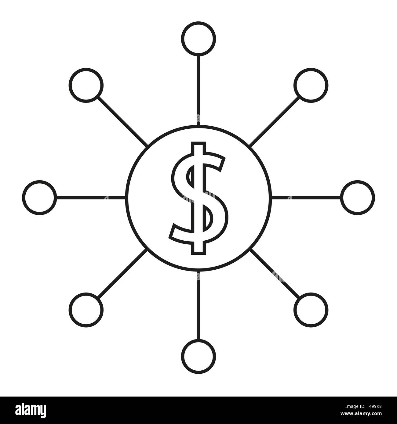 circle of money icon. Element of banking icon for mobile concept and ...