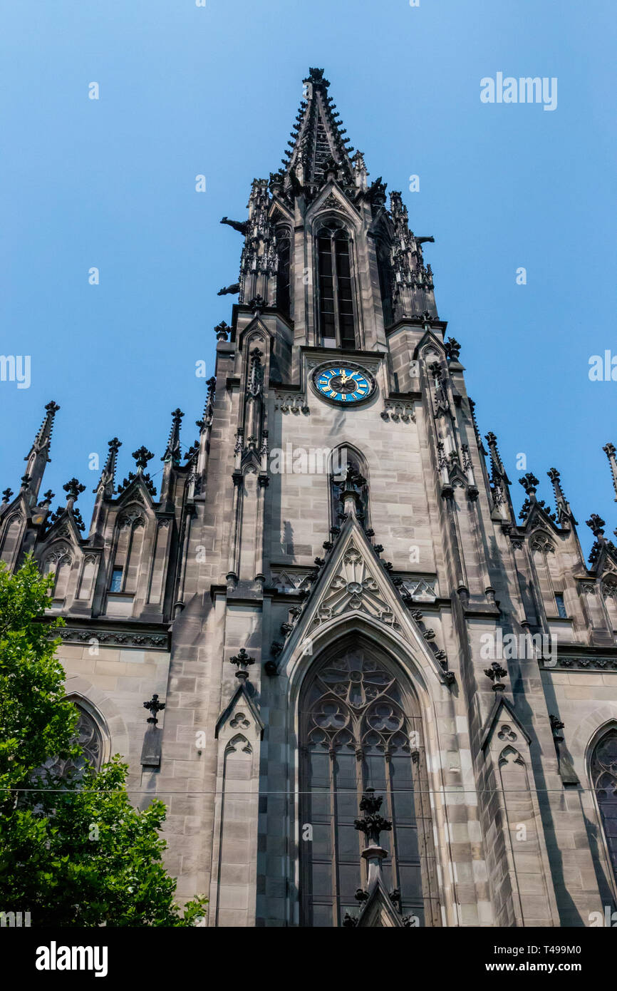 Basel, Switzerland - June 21, 2017: View on Church of Saint Elizabeth ...