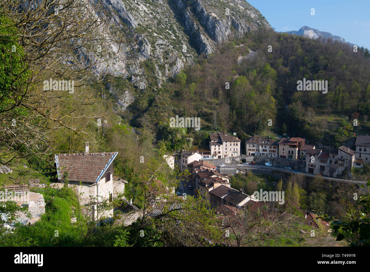 Beautiful Vercors area in France, view from the heights at pont-en ...