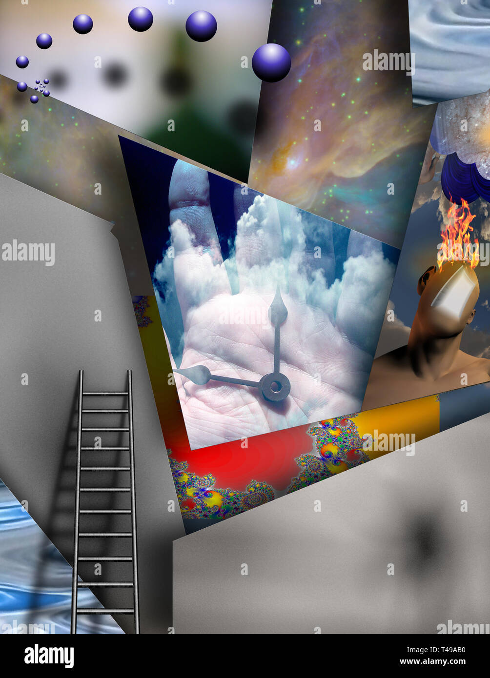 Surreal composition symbolizes passing time Stock Photo - Alamy