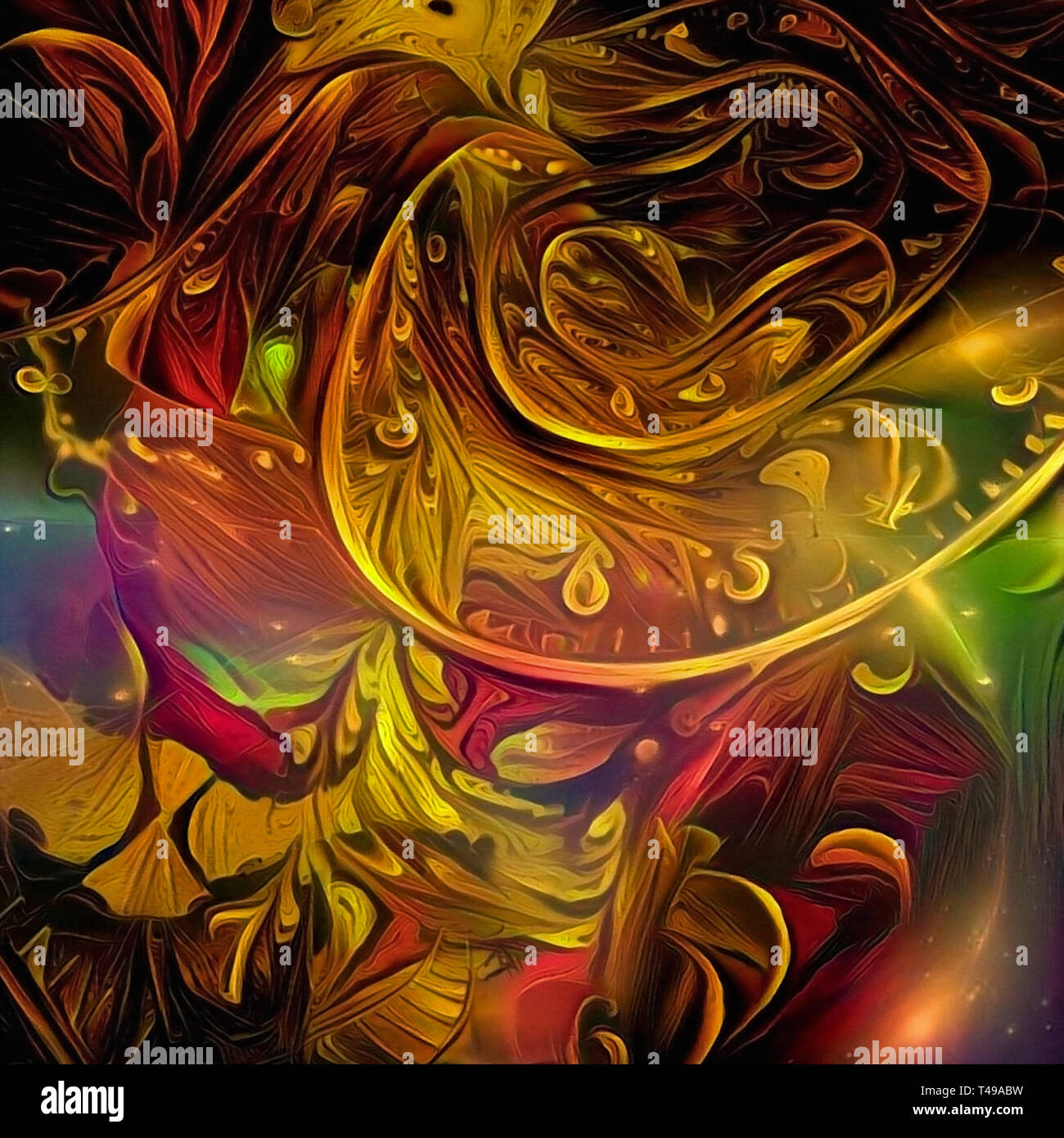 Colorful abstraction. Time spirals and melted clocks Stock Photo - Alamy