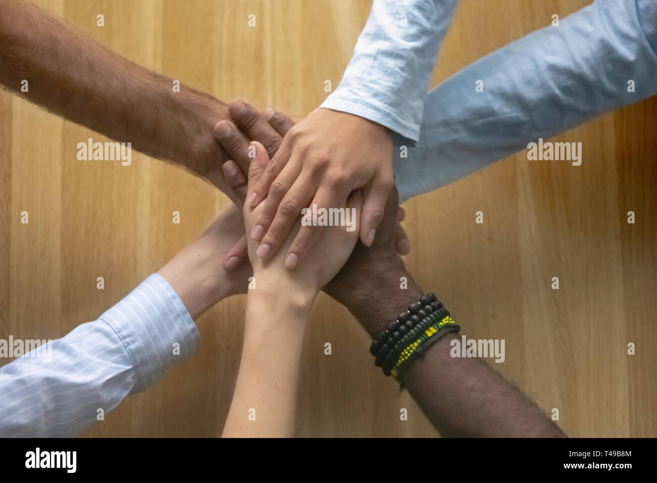 Multi ethnic hands closeup hi-res stock photography and images - Alamy