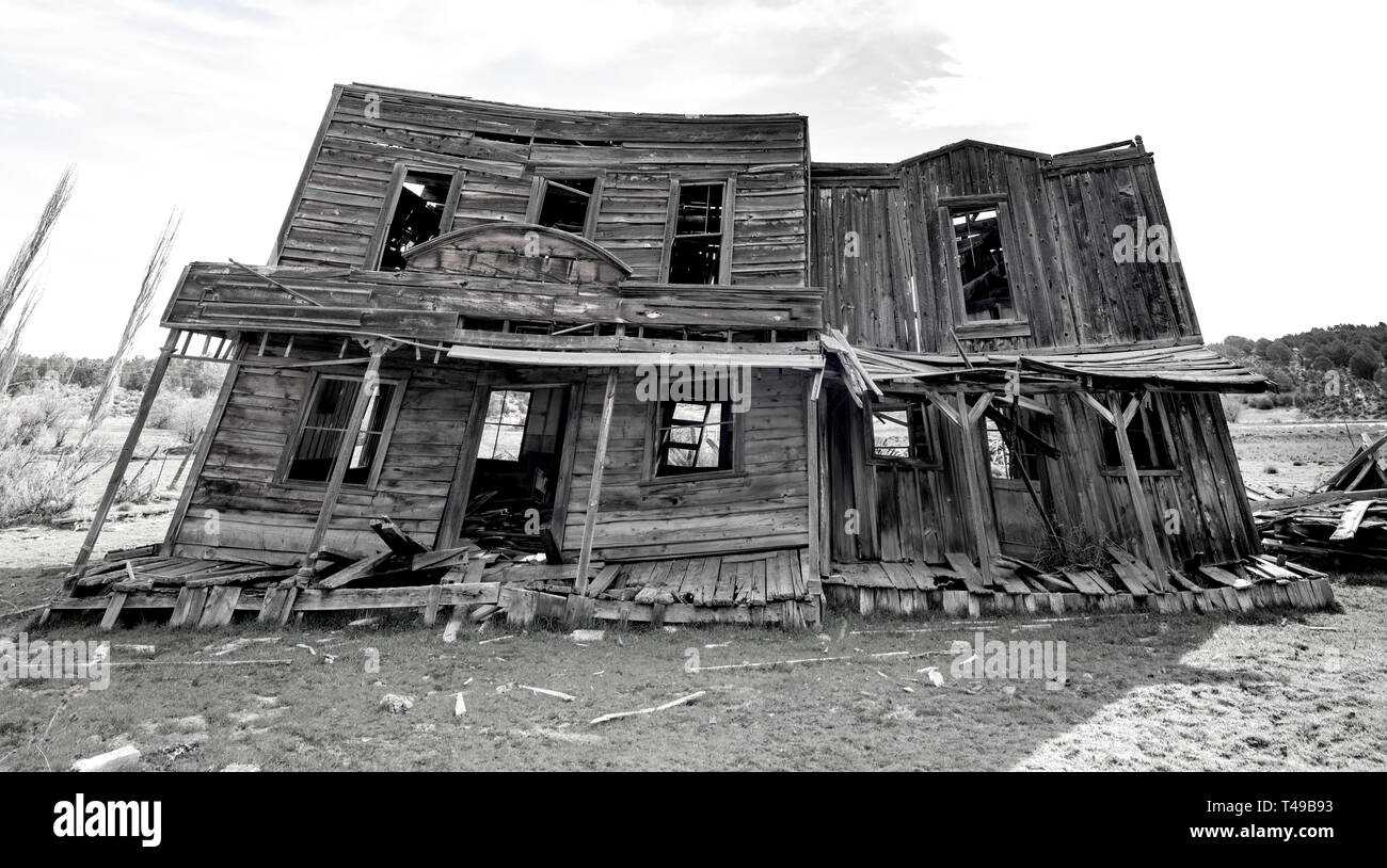 Wood western building from a Hollywood set of Gunsmoke in Utah Stock ...