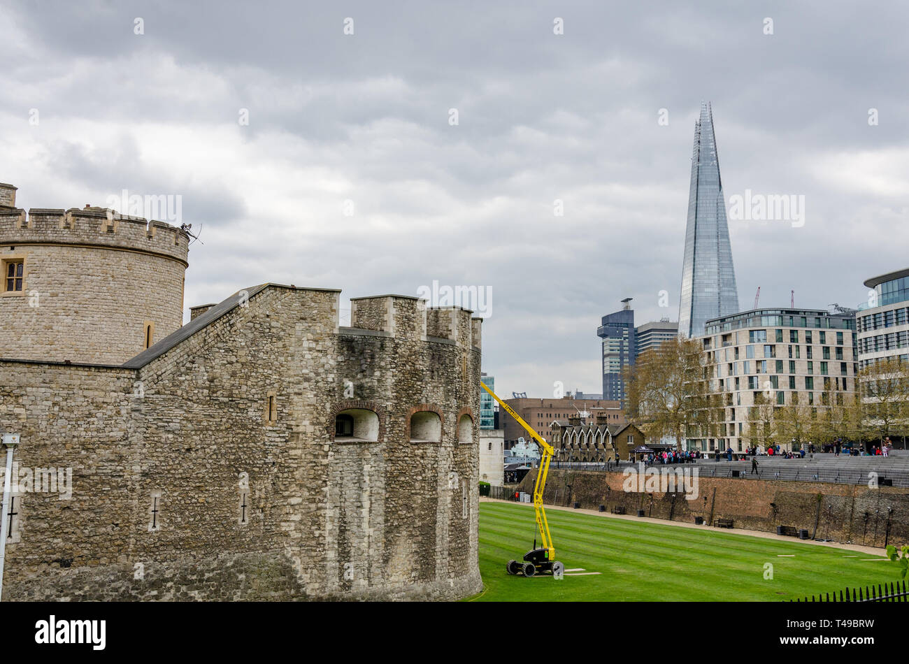The Tower of London, a popular tourist attraction in London, UK. In ...