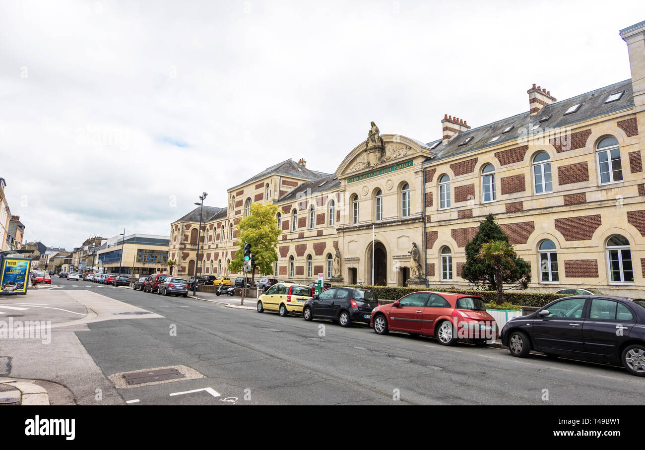 Cherbourg-Octeville, France - August 21, 2018: The main front of the ...