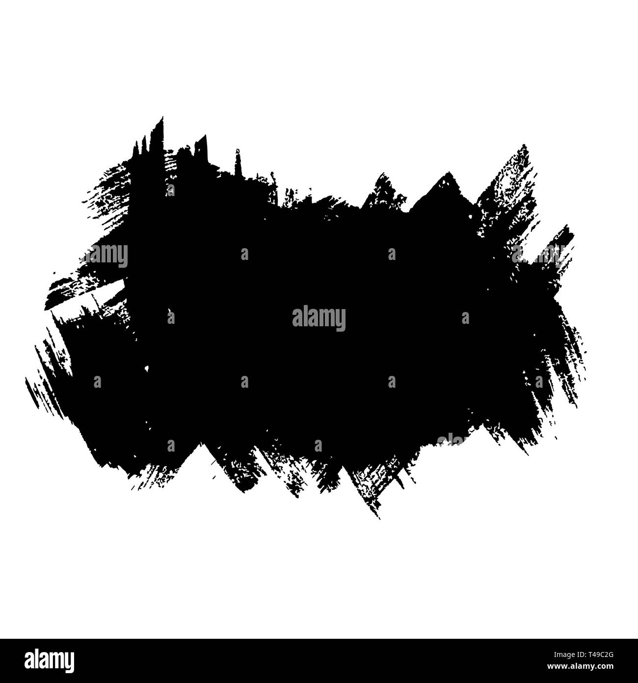 Abstract hand drawn ink dry brush banner. Vector illustration Stock ...