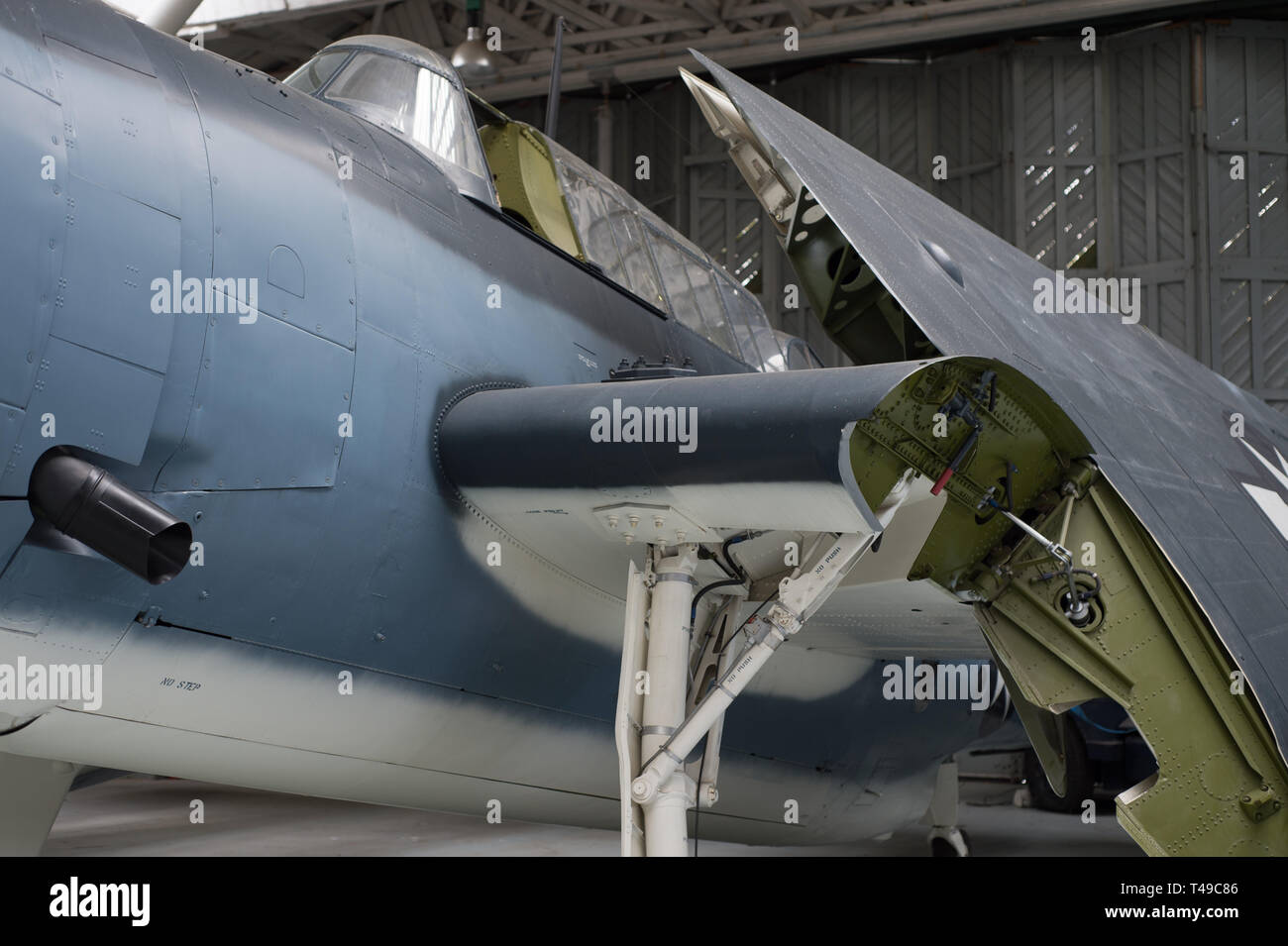 Grumman TBM-3 Avenger. The aircraft is on display at Duxford Imperial ...