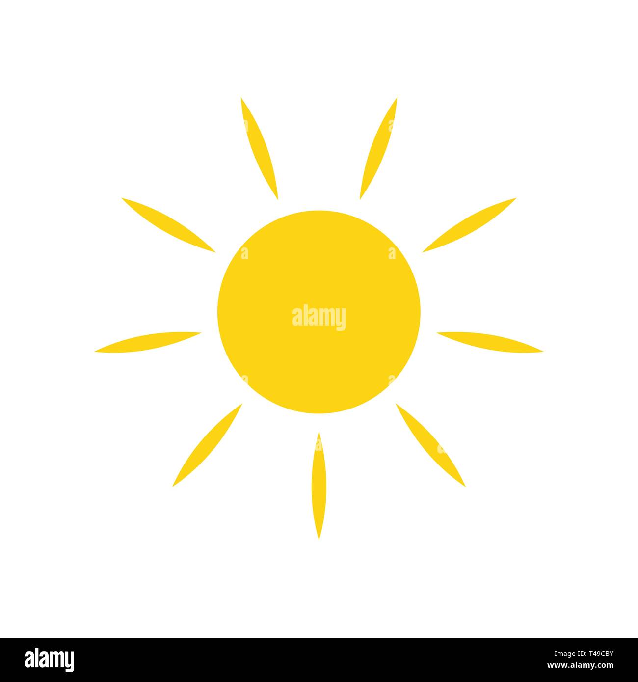 Sun icon on background for graphic and web design. Simple vector sign ...