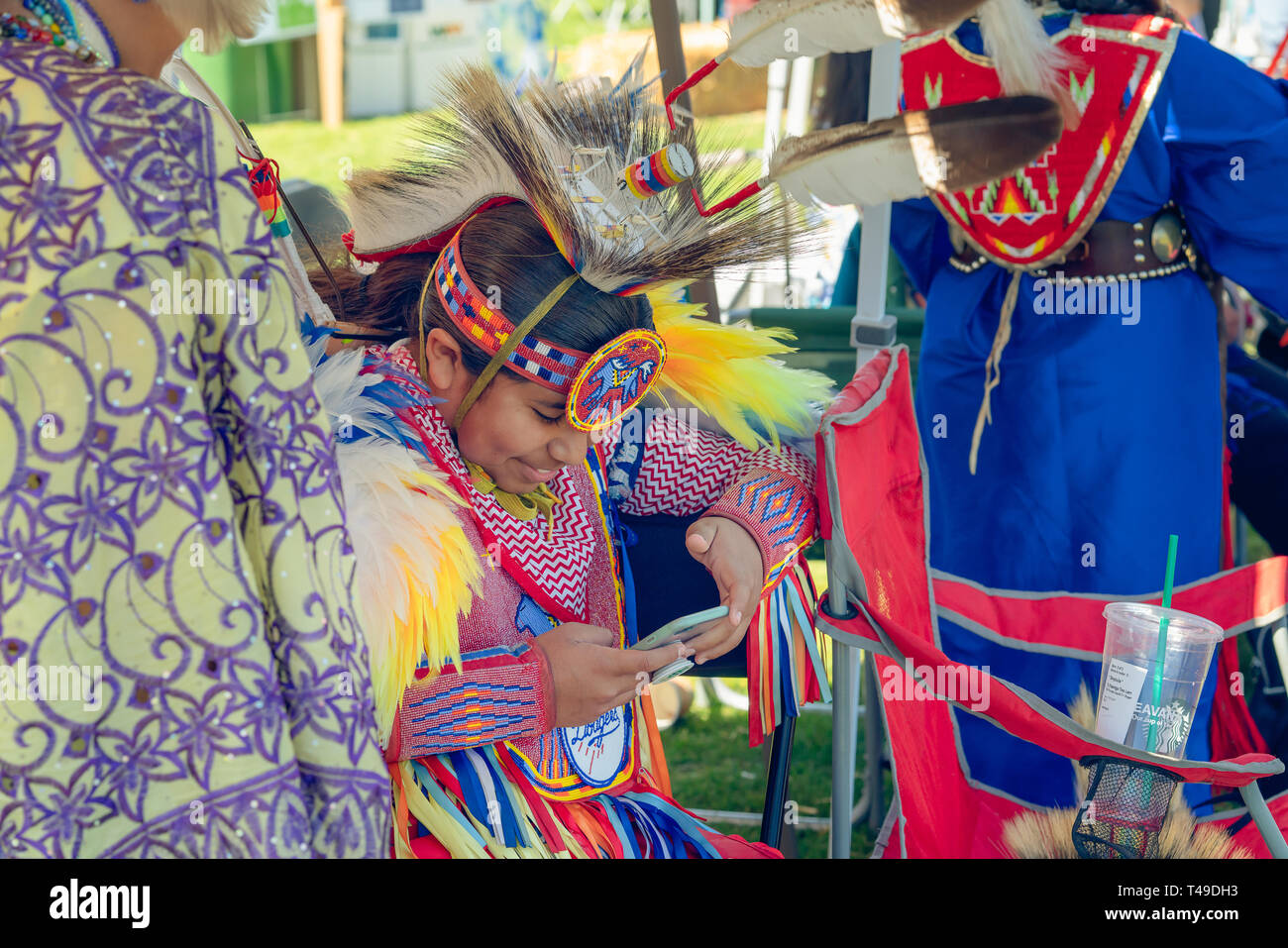 Native Americans in Full Regalia at 2019 21st Annual Chumash Day Powwow ...