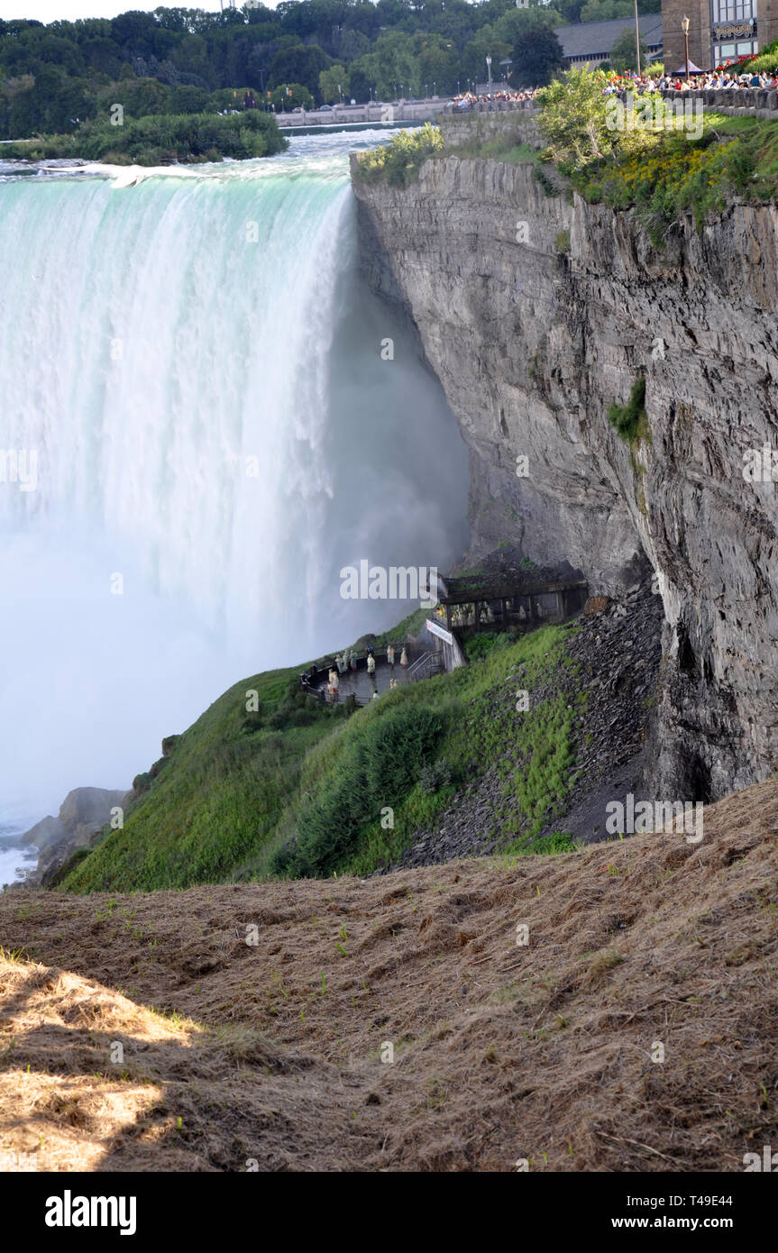Journey under the Falls Adventure at Niagara Falls Canada Stock Photo ...