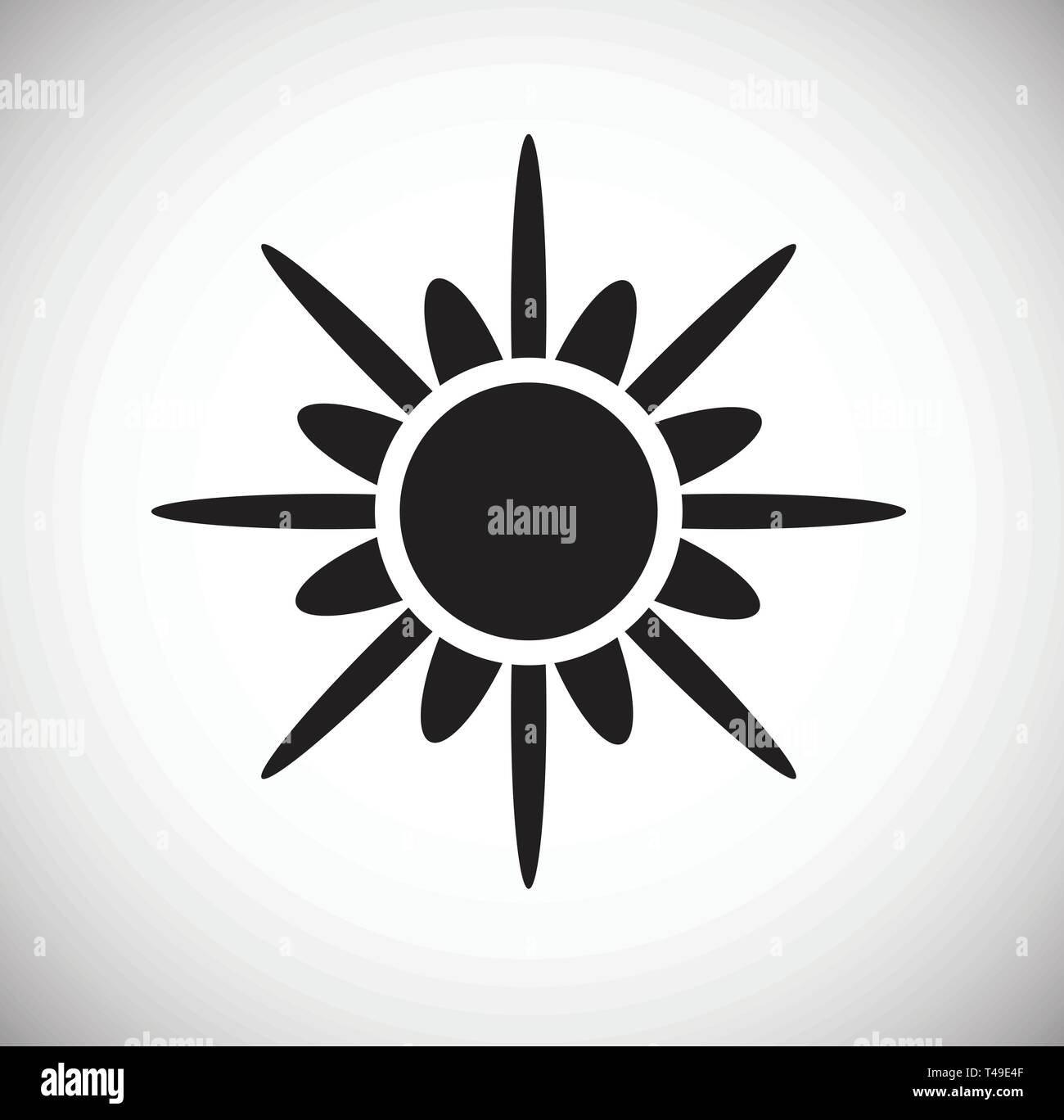 Sun icon on background for graphic and web design. Simple vector sign ...