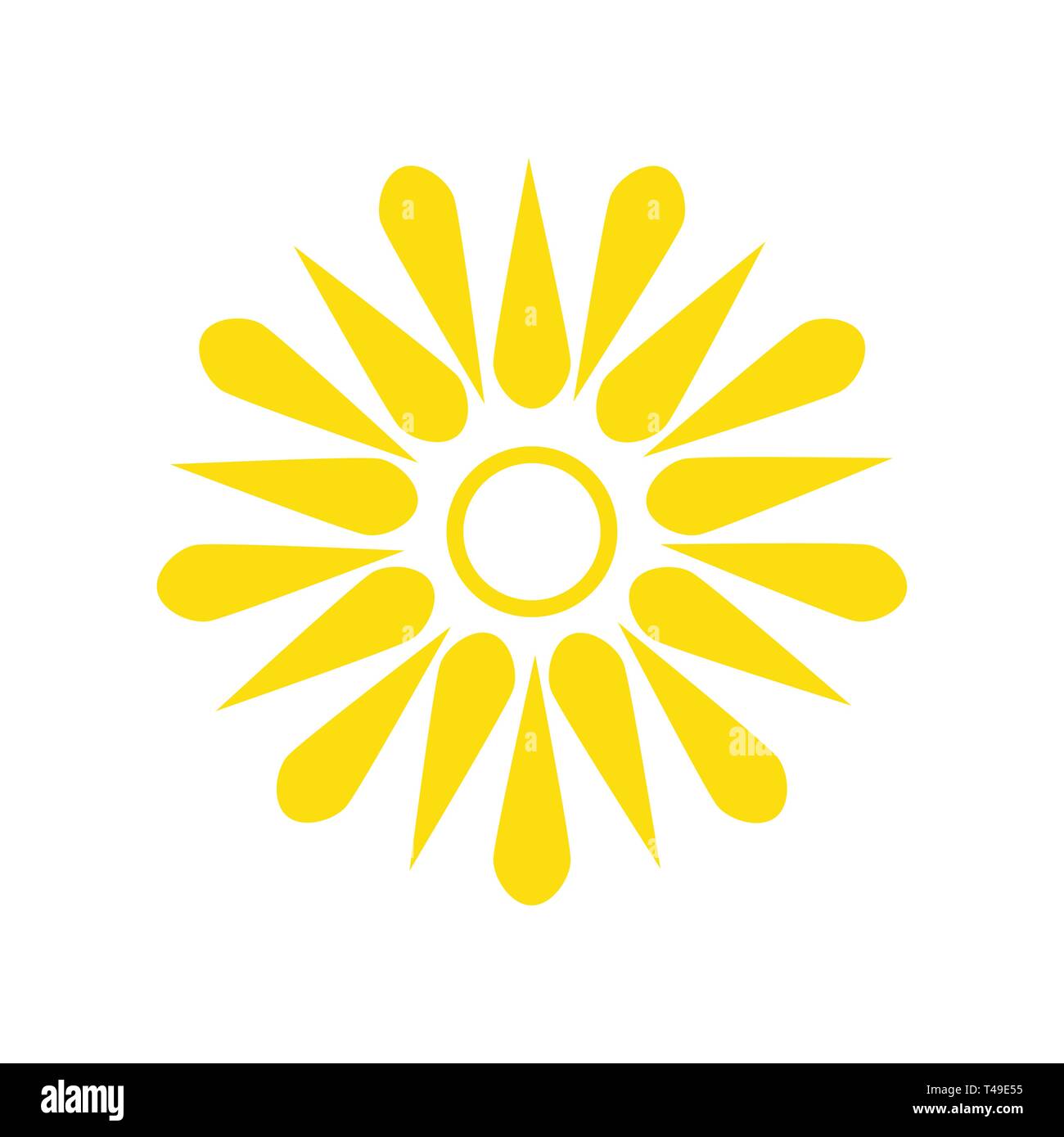 Sun icon on background for graphic and web design. Simple vector sign ...