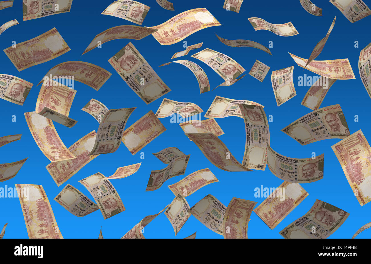 Flying Indian Rupee (isolated with clipping path Stock Photo - Alamy
