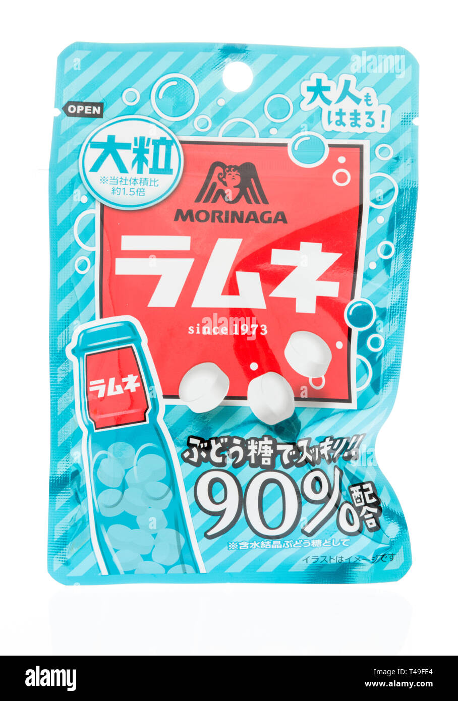 Winneconne, WI - 13 April 2019: A package of Moringa Otsubu ramune ...