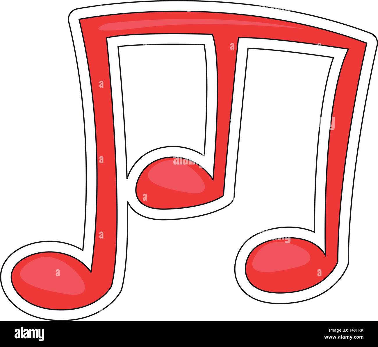 Isolated comic musical note Stock Vector Image & Art - Alamy