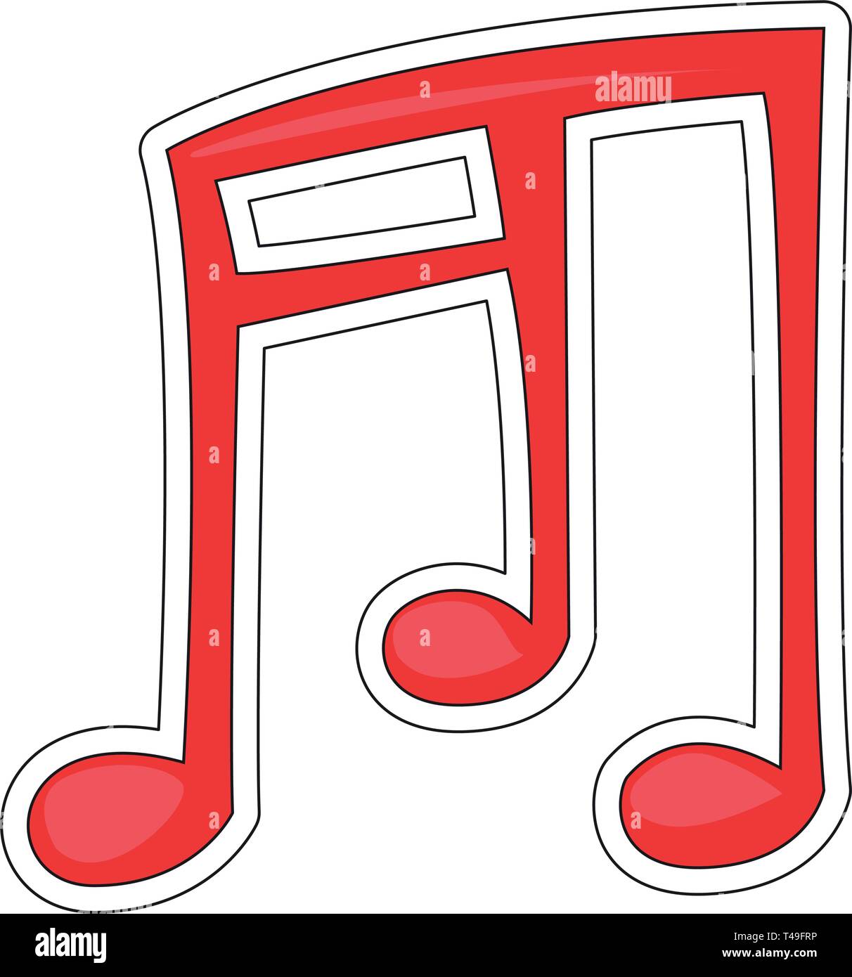 Isolated comic musical note Stock Vector Image & Art - Alamy